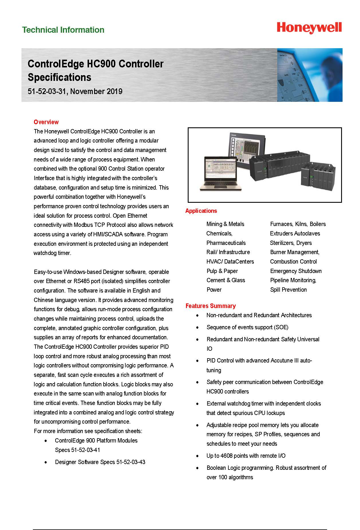 ControlEdge HC900 | Kempston Controls Electronic Components Distributor