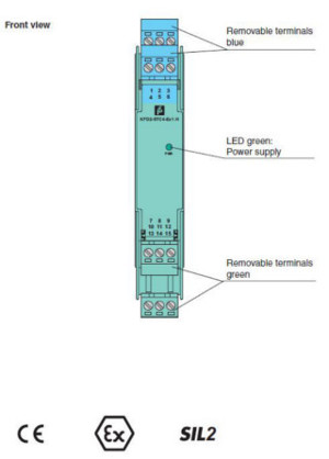 Pepperl + Fuchs KFD2-STC4-EX1.H P+F SMART TRANSMITTER POWER SUPPLY, 1 CHANNEL, 24VDC, 0/4-20MA ...